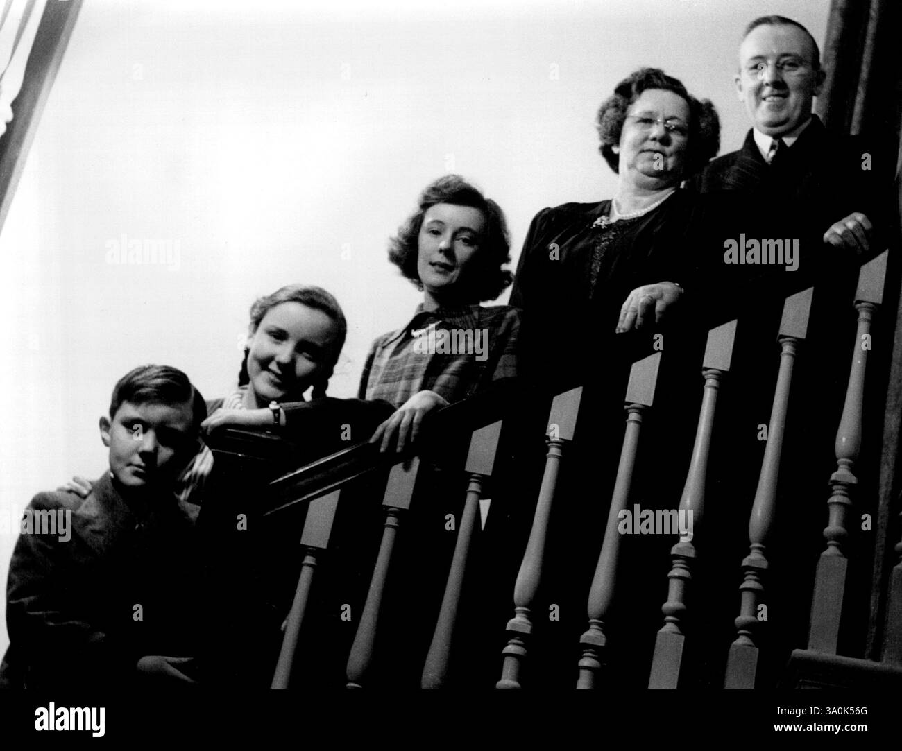 The Beasley at home at 15, Ilchester Place: From left to rite, Jim (12 ...