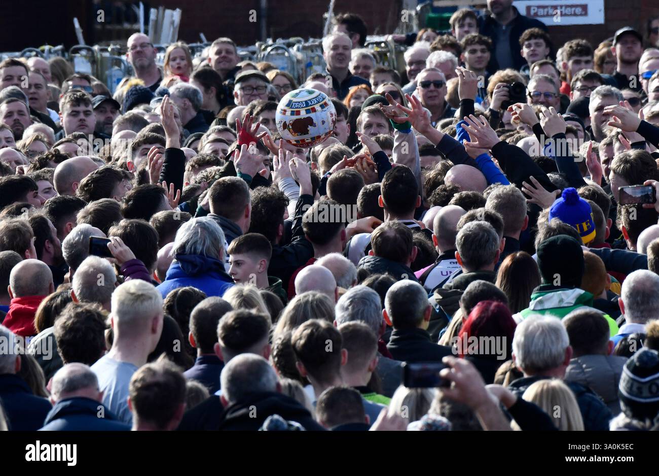 Ashbourne, Derbyshire, Uk. March 4th 2025. The Royal Shrovetide ...