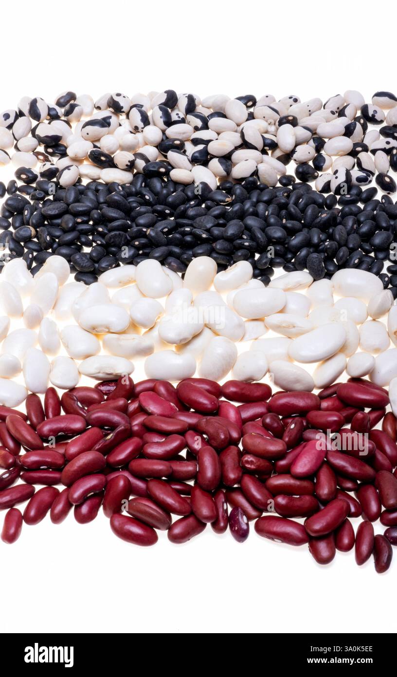 bean mix isolated on white background Stock Photo - Alamy
