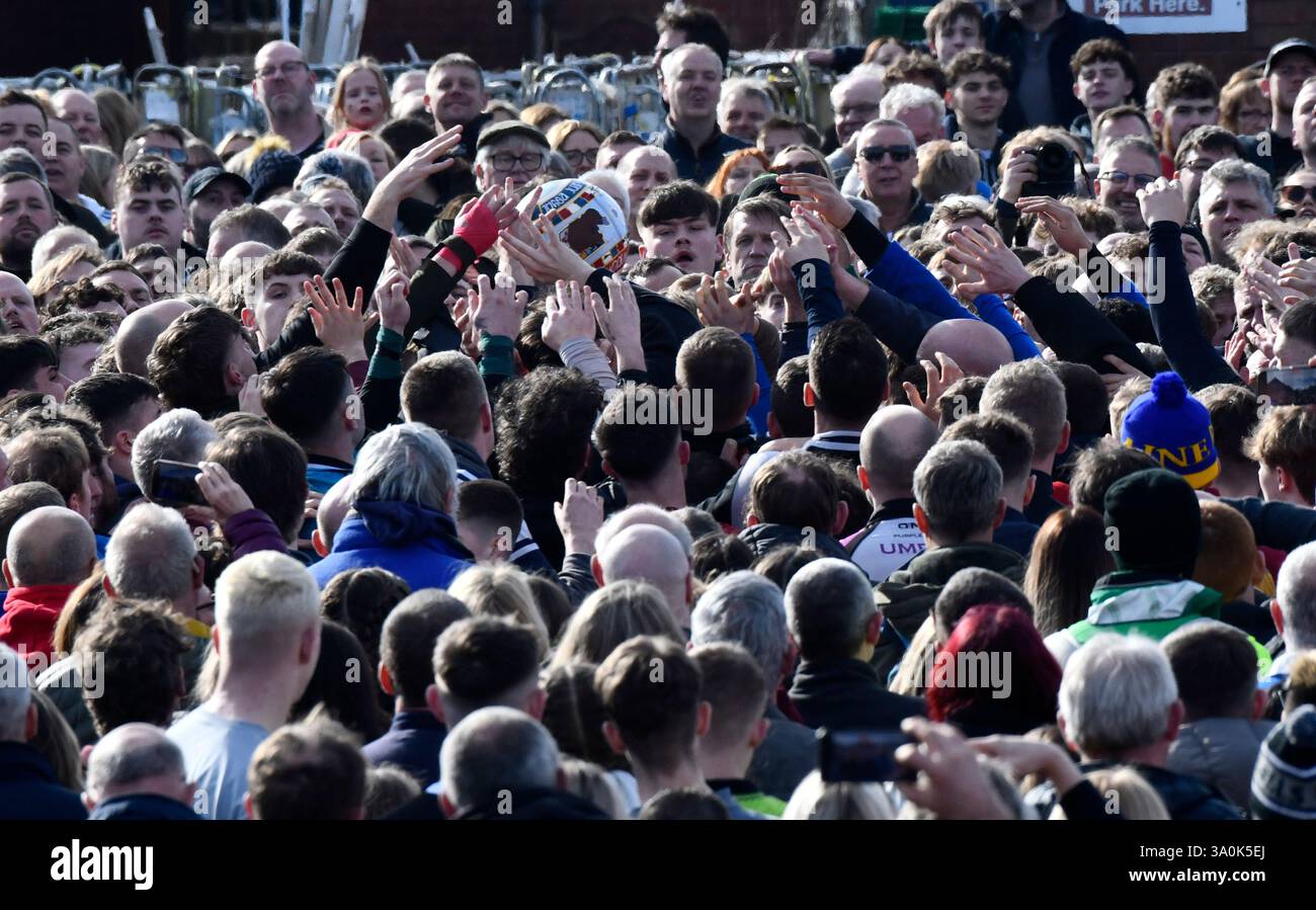 Ashbourne, Derbyshire, Uk. March 4th 2025. The Royal Shrovetide ...