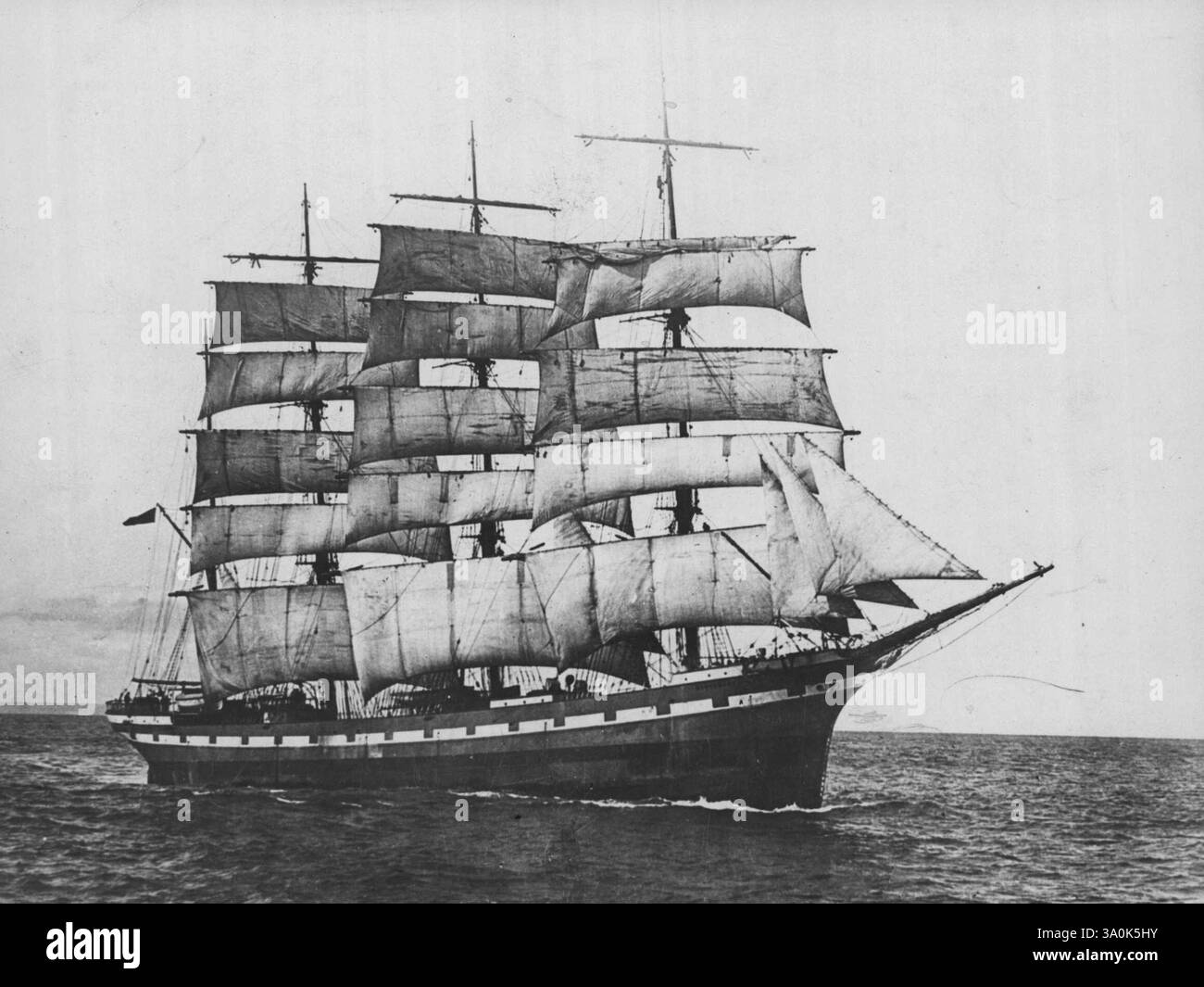 Hougoumont masted Barque as she was when a crack vessel return taken in ...