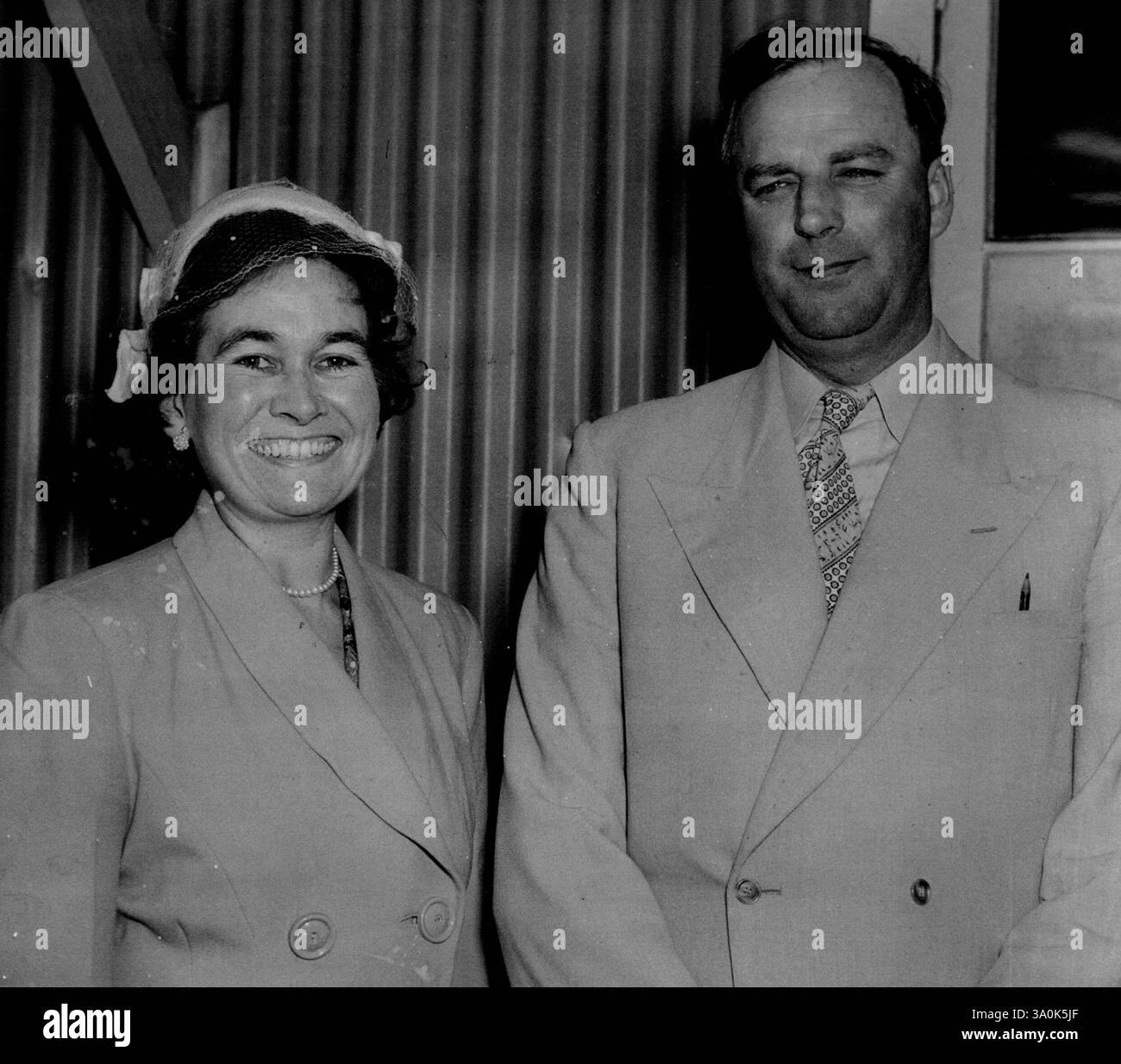 Mr. and Mrs. Kim Beazley who returned at Australia by P.A.A. to-day. Mr ...