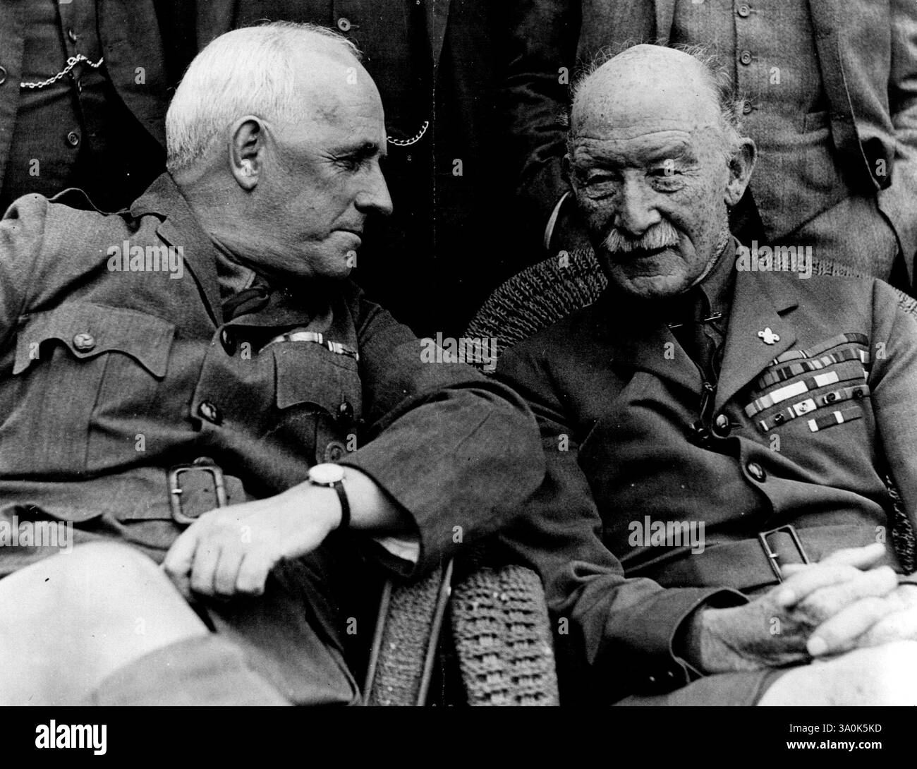 Sir Robert Baden Powell on left. April 22, 1931 Stock Photo - Alamy