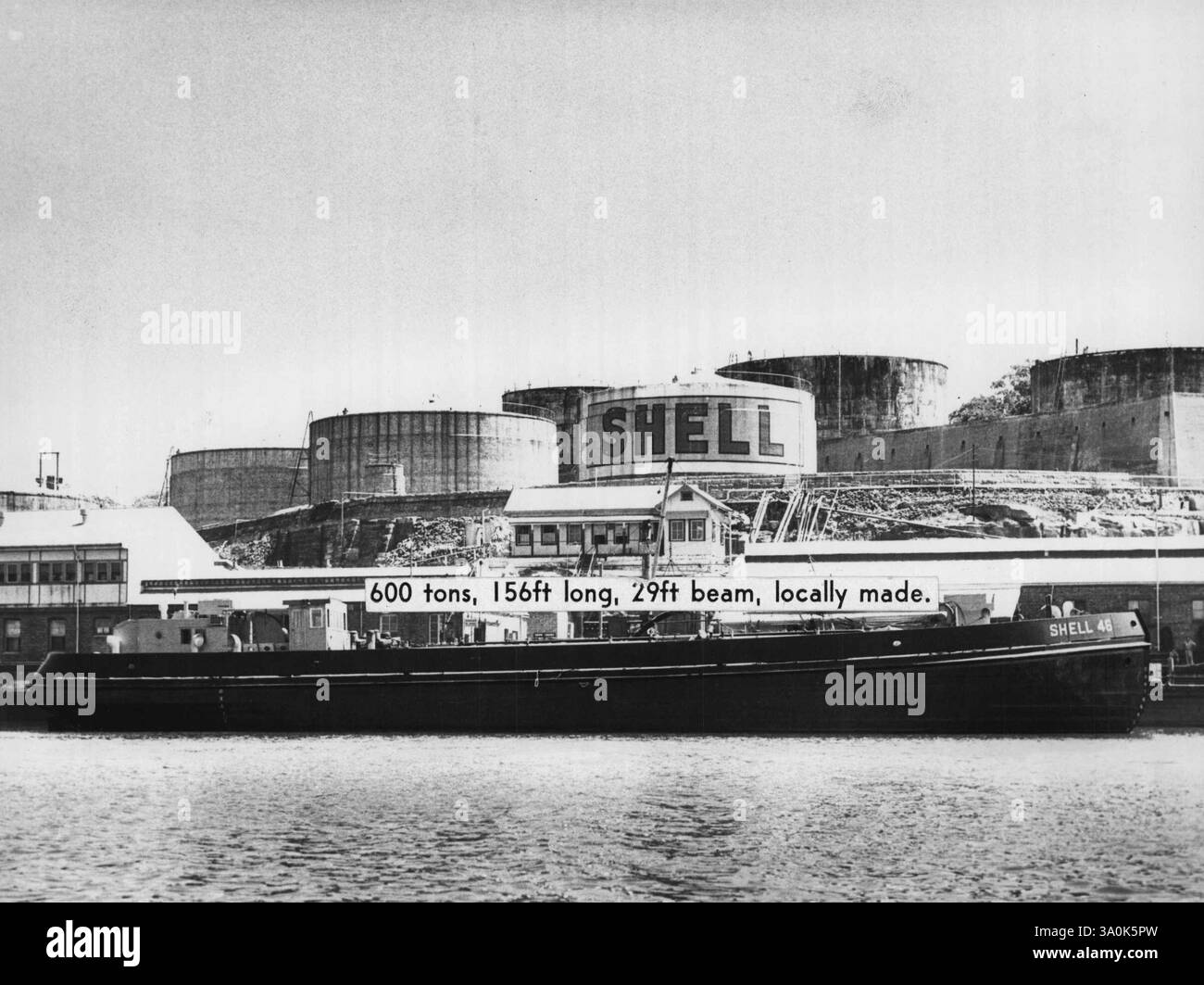 One of the £60,000 barges used in a round- the-clock service by Shell ...