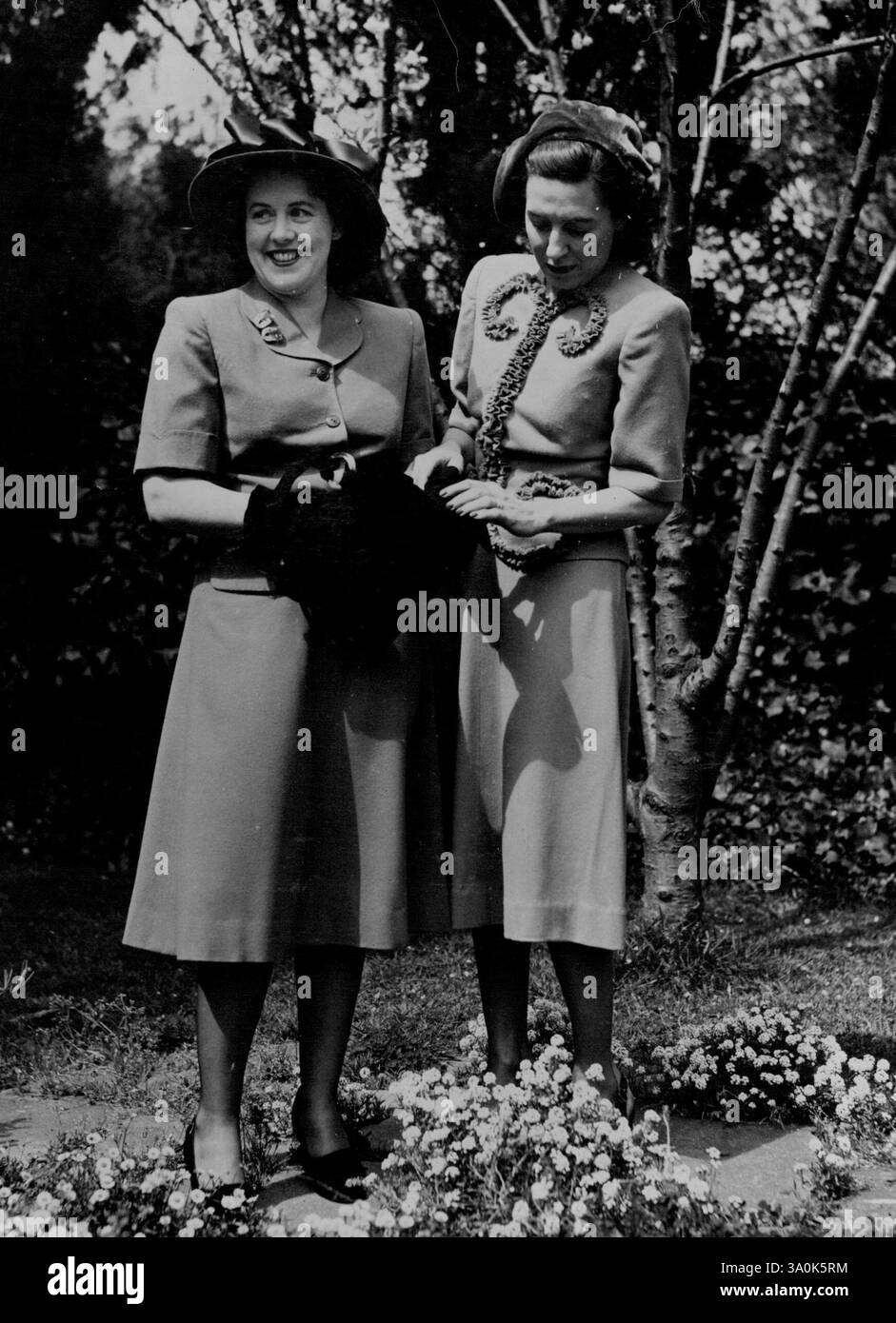 Bride of Mr. Harold Holt, MHR - Mrs. Zara Fell - with an attendant, Mrs ...