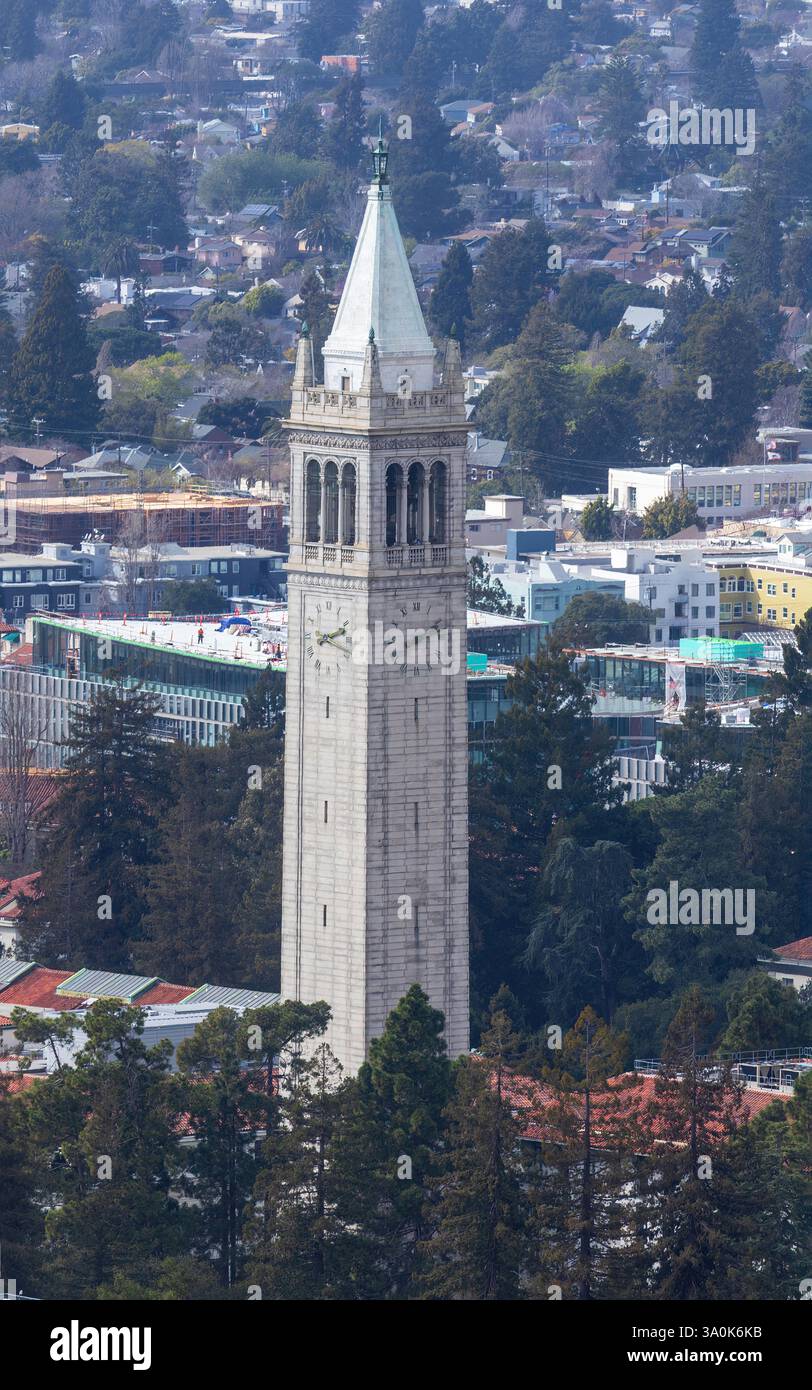 The Campanile of UC Berkeley as seen from Berkeley Hills in Alameda ...