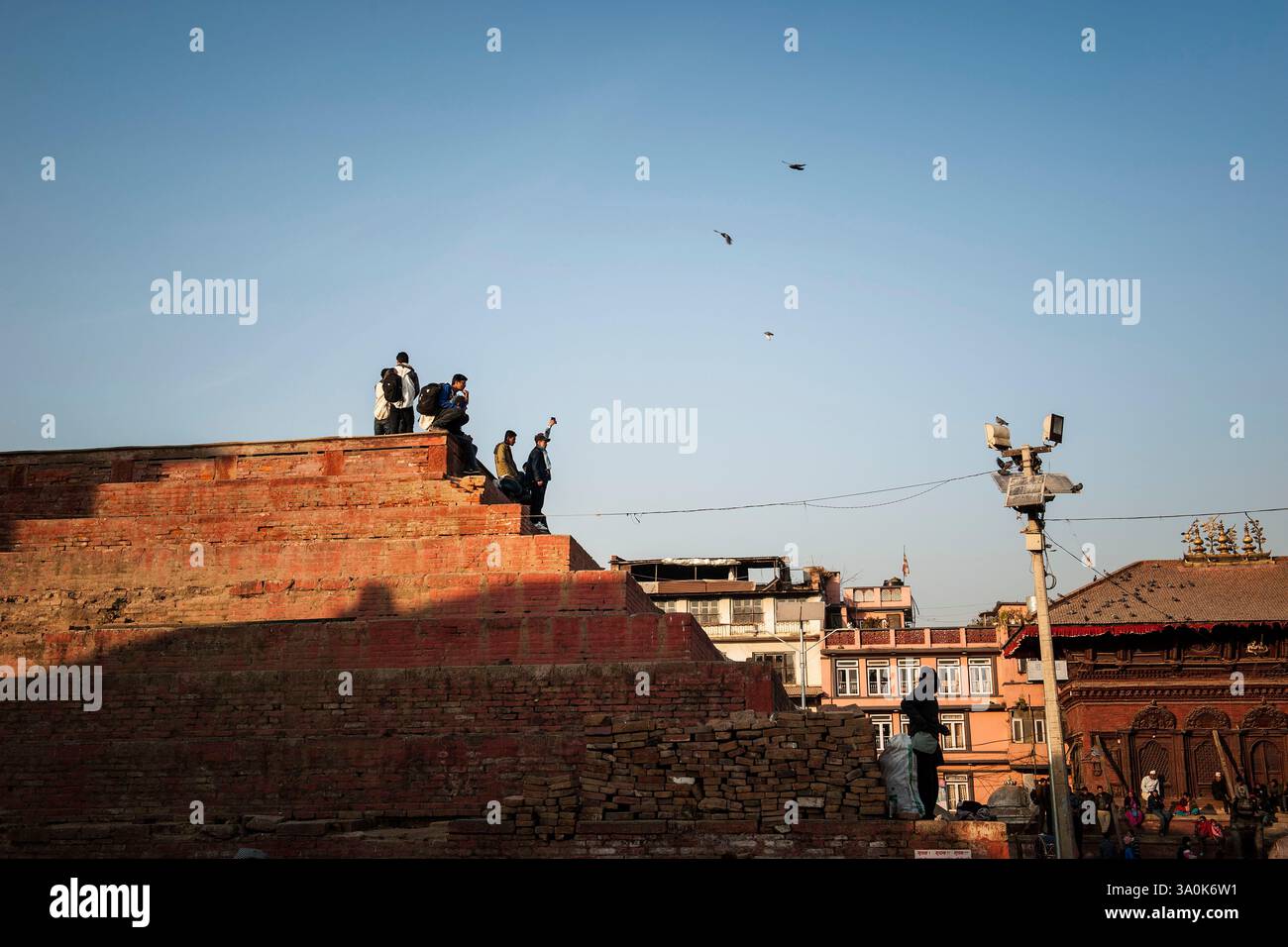 Nepal, Kathmandu, one year after the earthquake, Thamel area Stock ...