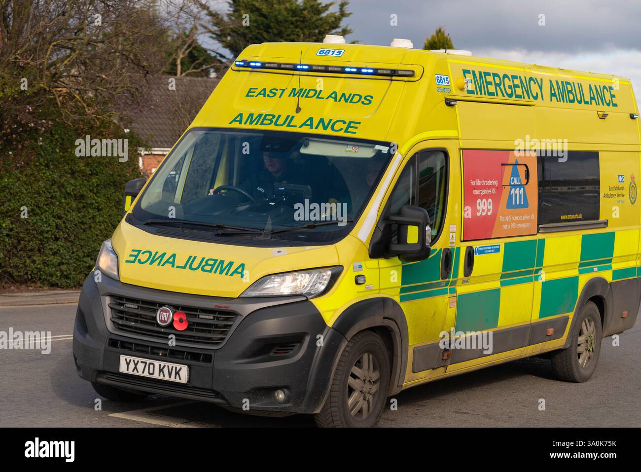 Blue lights, ambulance, emergency, trauma, stretcher, rescue, call 999 ...