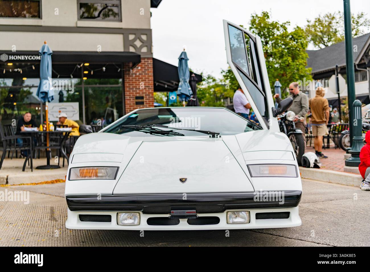 Chicago, Illinois - September 29, 2024: Lamborghini Countach white ...