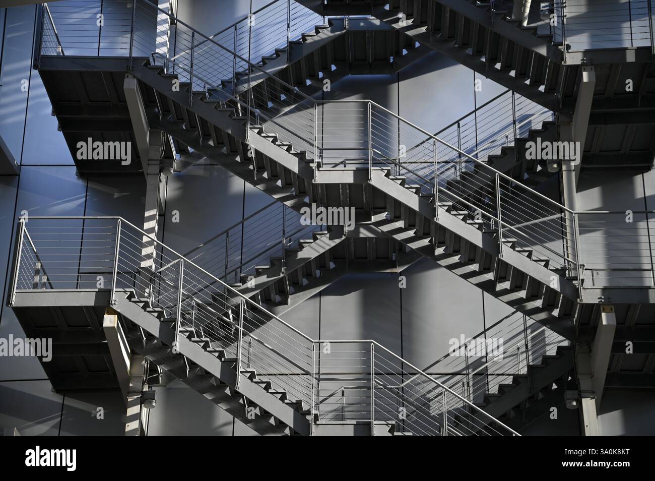 External fire escape stairway at the Tōkyō JR Railway Station in ...