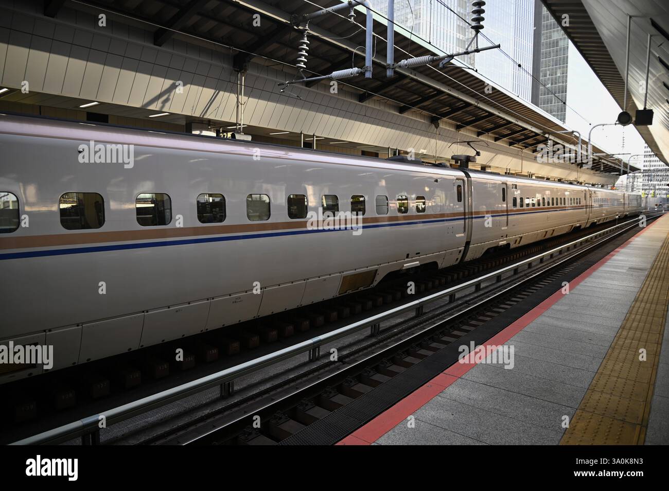 Scenic view of the bullet train Sakura Shinkansen operated by JR East ...