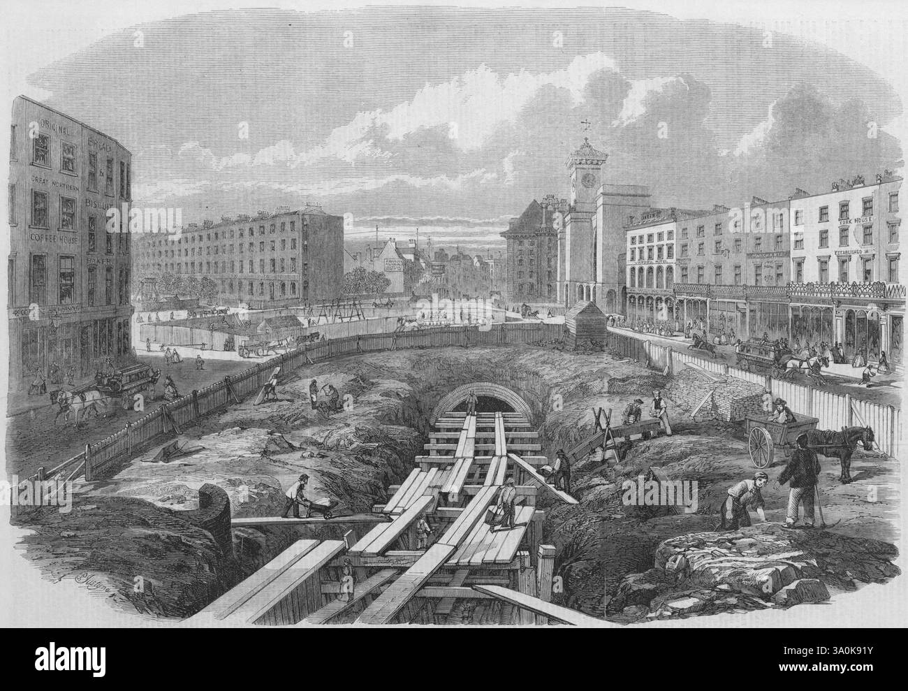 Construction of the Metropolitan Railway, London's first Underground ...