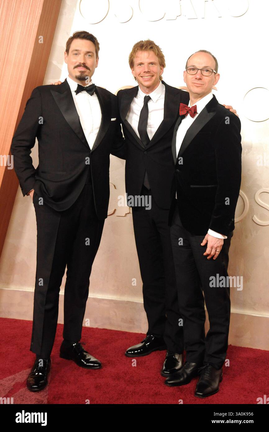 Tim Fehlbaum, Moritz Binder und Alex David bei der Oscar Verleihung ...