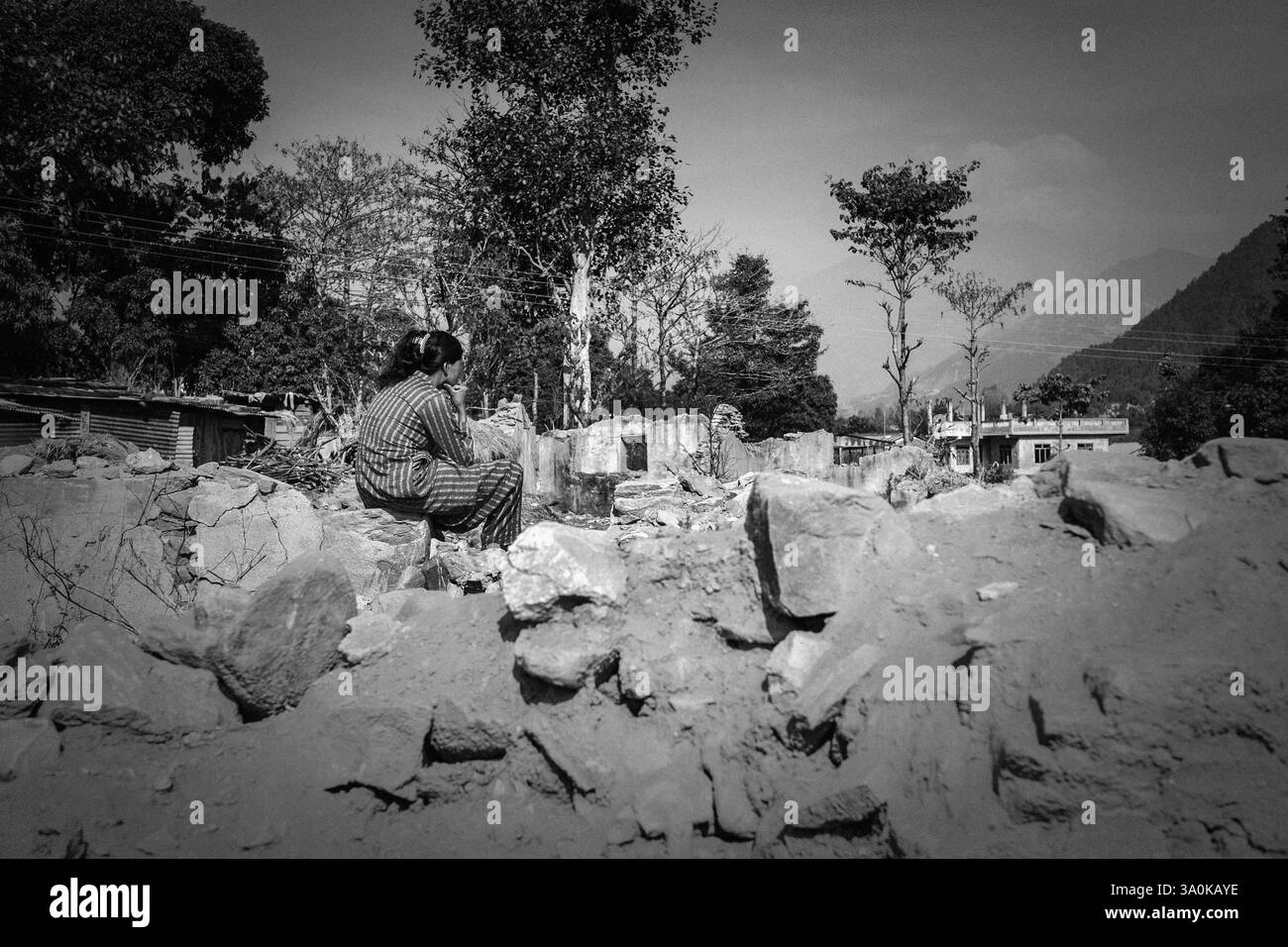 Nepal, Nuwakot district, one year after the earthquake, humanitarian ...