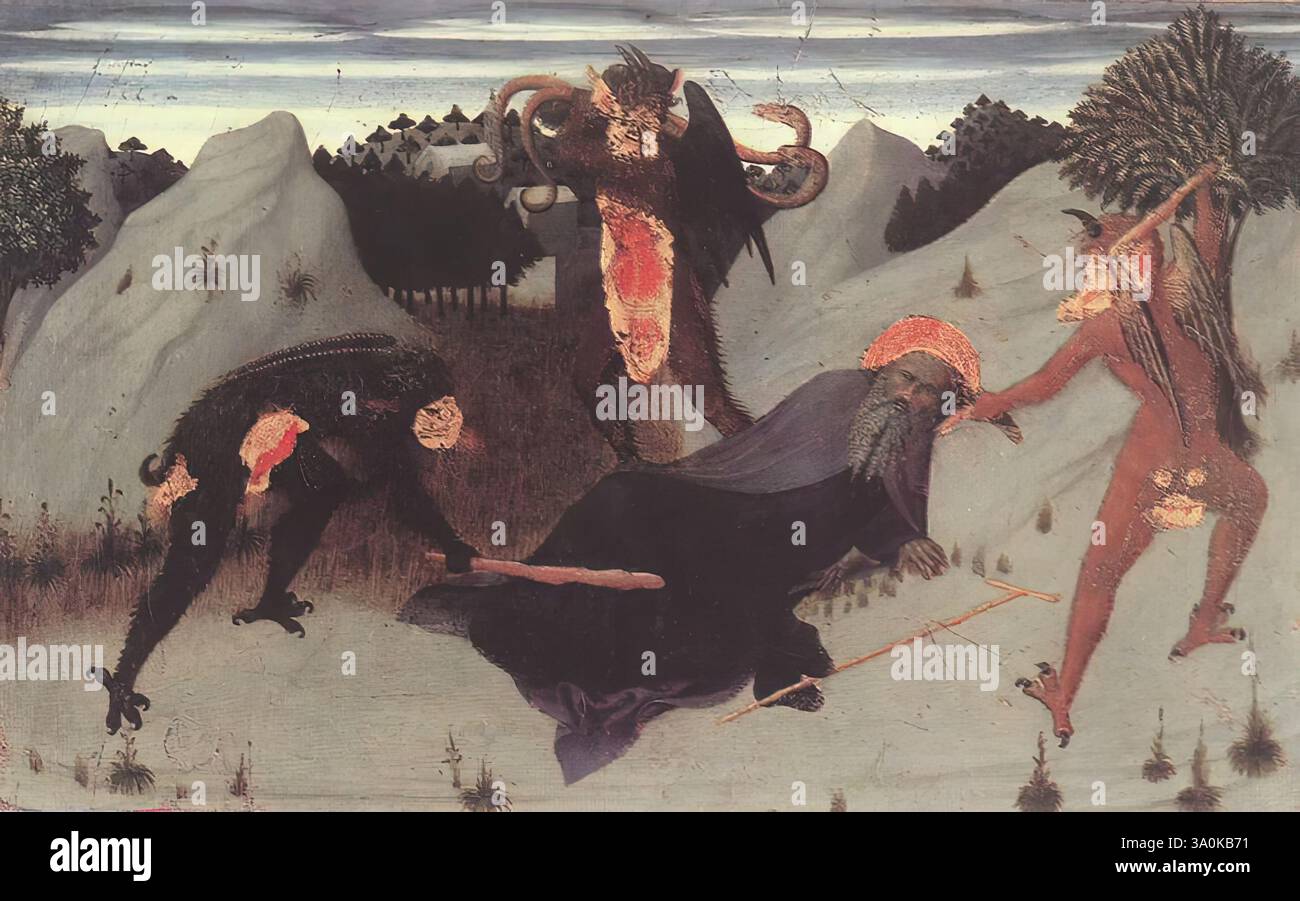 SASSETTA (b. 1394, Siena, d. 1450, Siena) St Anthony the Hermit ...