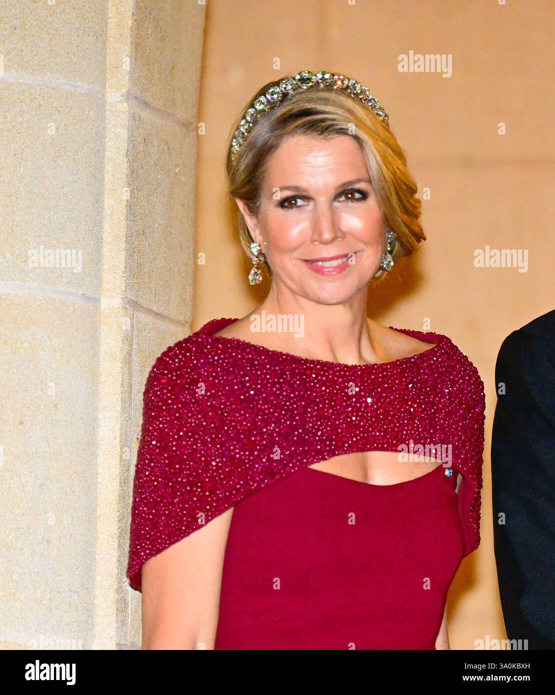 Queen Maxima during the State Banquet at the Presidential Palace in ...