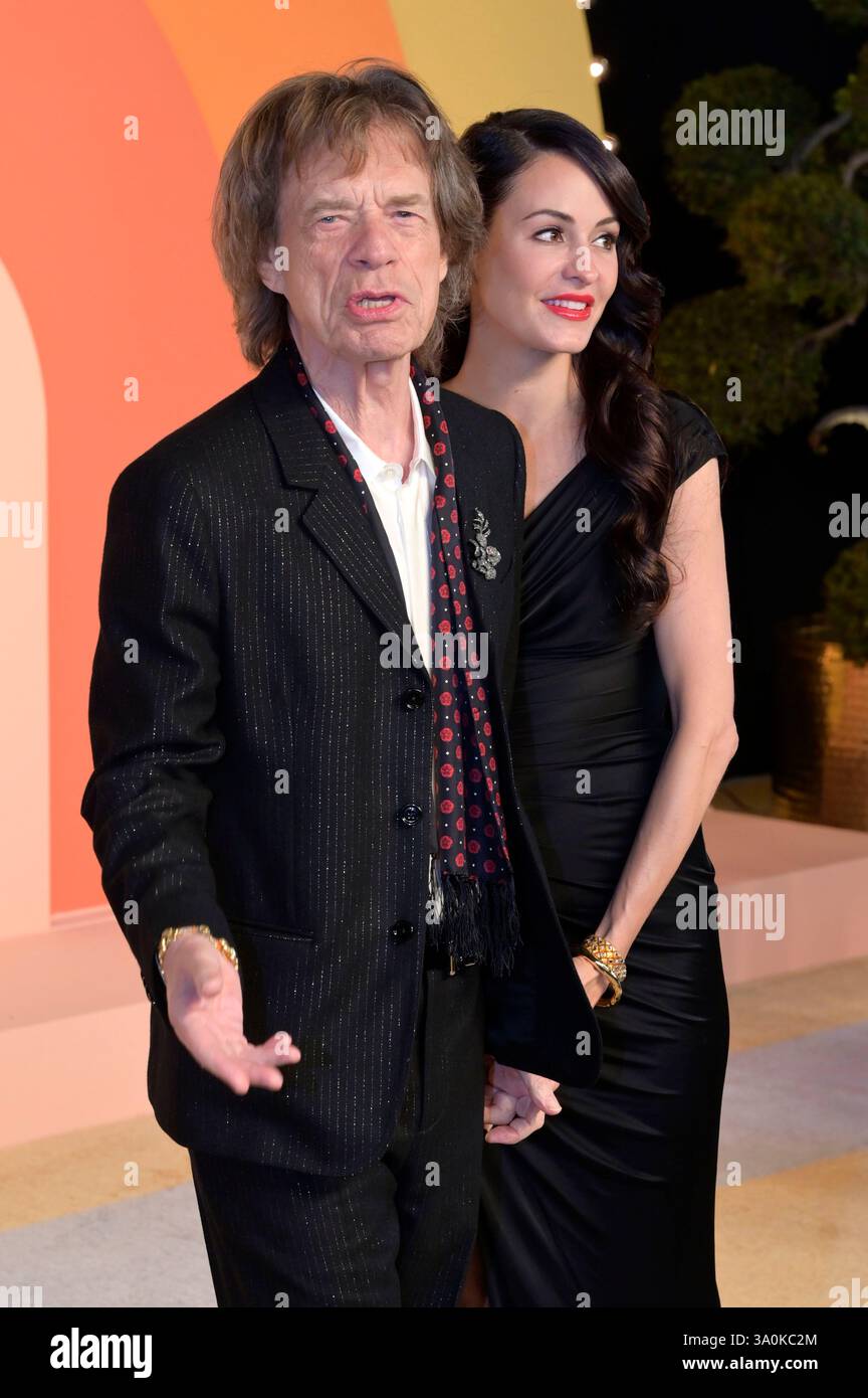 Mick Jagger und Melanie Hamrick bei der Vanity Fair Oscar Party 2025 ...