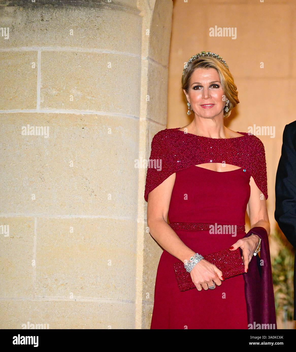 Queen Maxima during the State Banquet at the Presidential Palace in ...