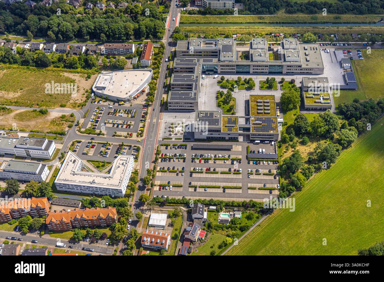 Aerial view, HSHL Hamm-Lippstadt University of Applied Sciences Hamm ...