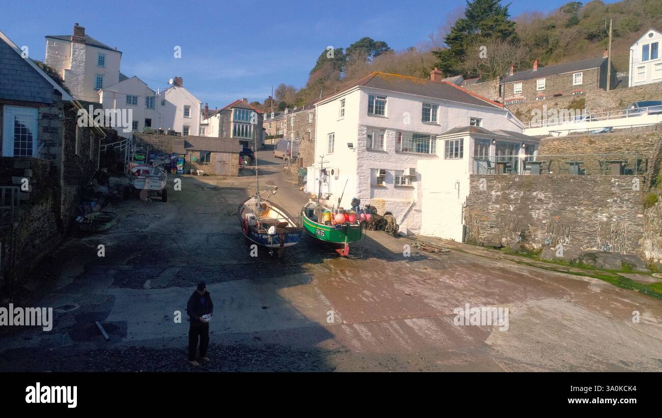 Aerial view of Portloe Cornwall England Stock Photo - Alamy
