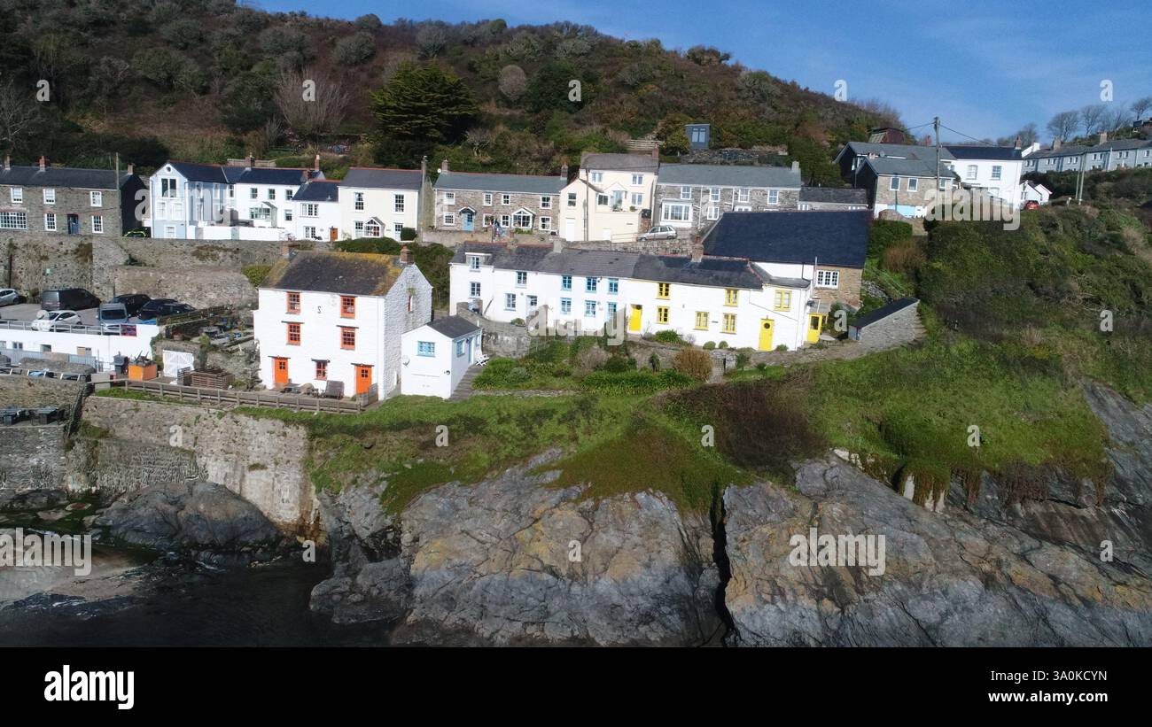 Aerial view of Portloe Cornwall England Stock Photo - Alamy