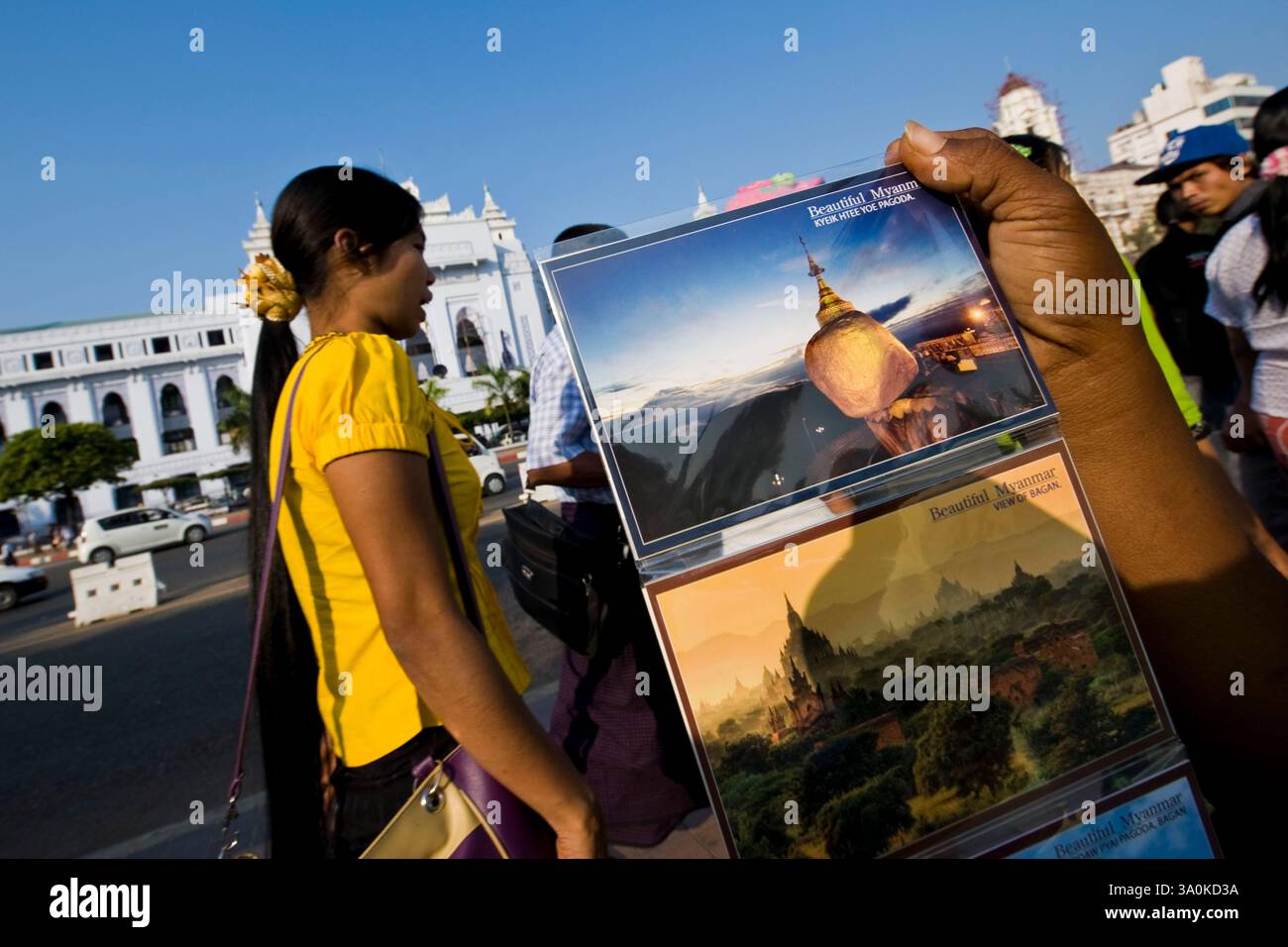 Myanmar, Yangon, postcards Stock Photo - Alamy