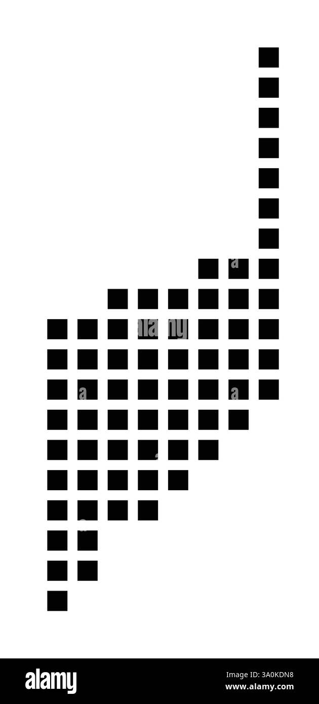 Symbol Map of the City Eastvale (California) showing the city with a ...