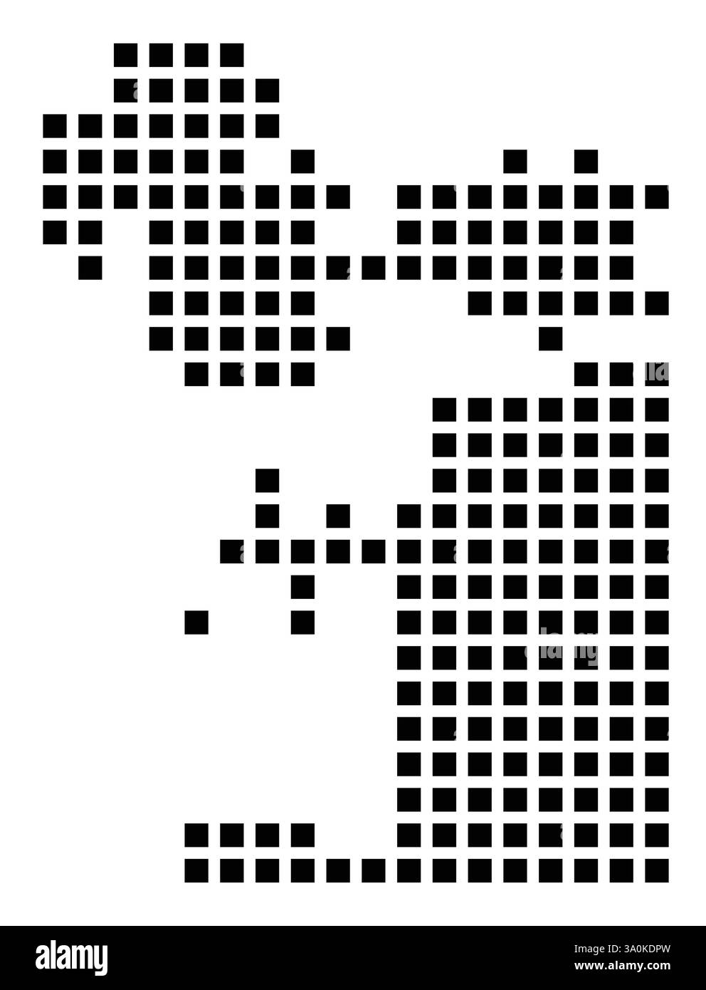 Symbol Map of the City Yuma (Arizona) showing the city with a pattern ...