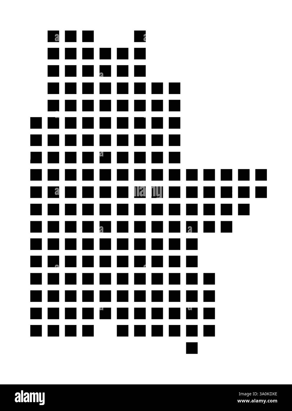 Symbol Map of the City Carson (California) showing the city with a ...