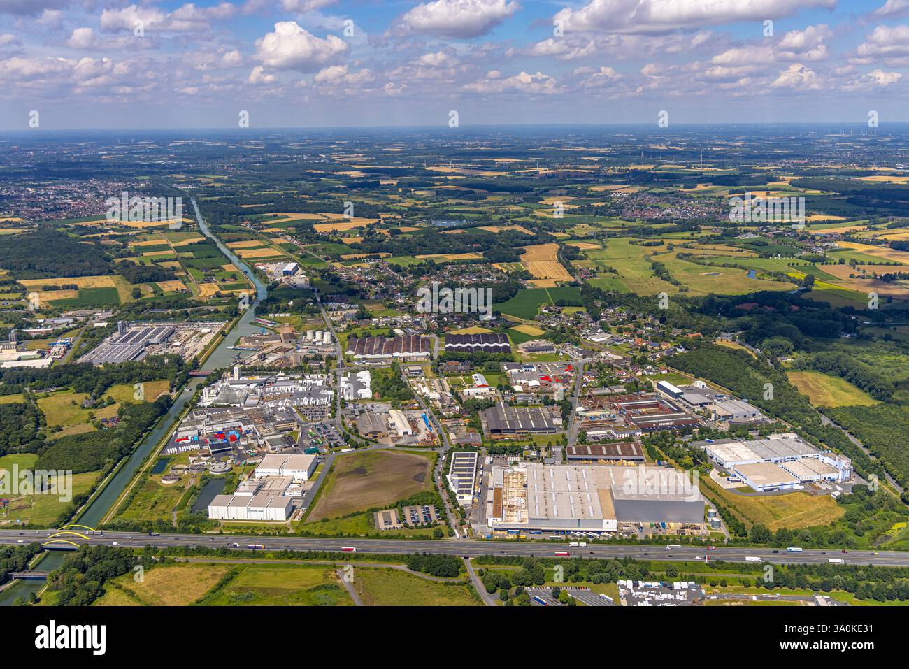 Aerial view, Zollstraße and Siegenbeckstraße industrial estate with ...