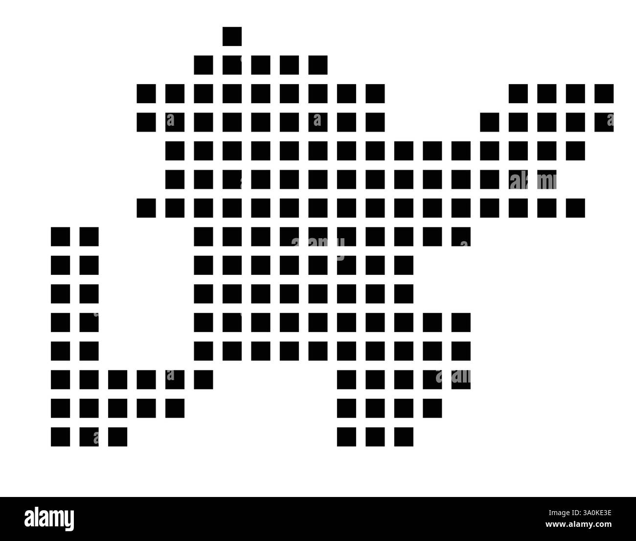 Symbol Map of the City Hawthorne (California) showing the city with a ...