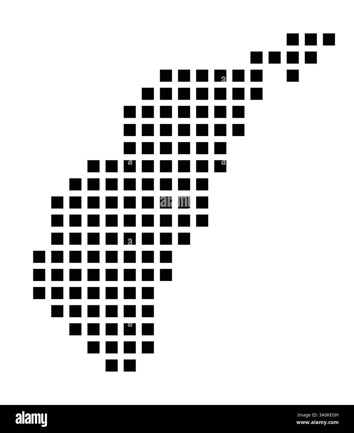 Symbol Map of the City Pico Rivera (California) showing the city with a ...