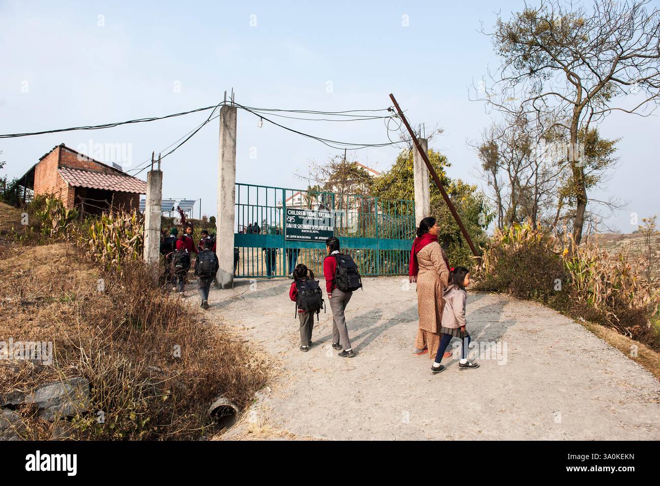 Nepal, Tathali, students Stock Photo - Alamy