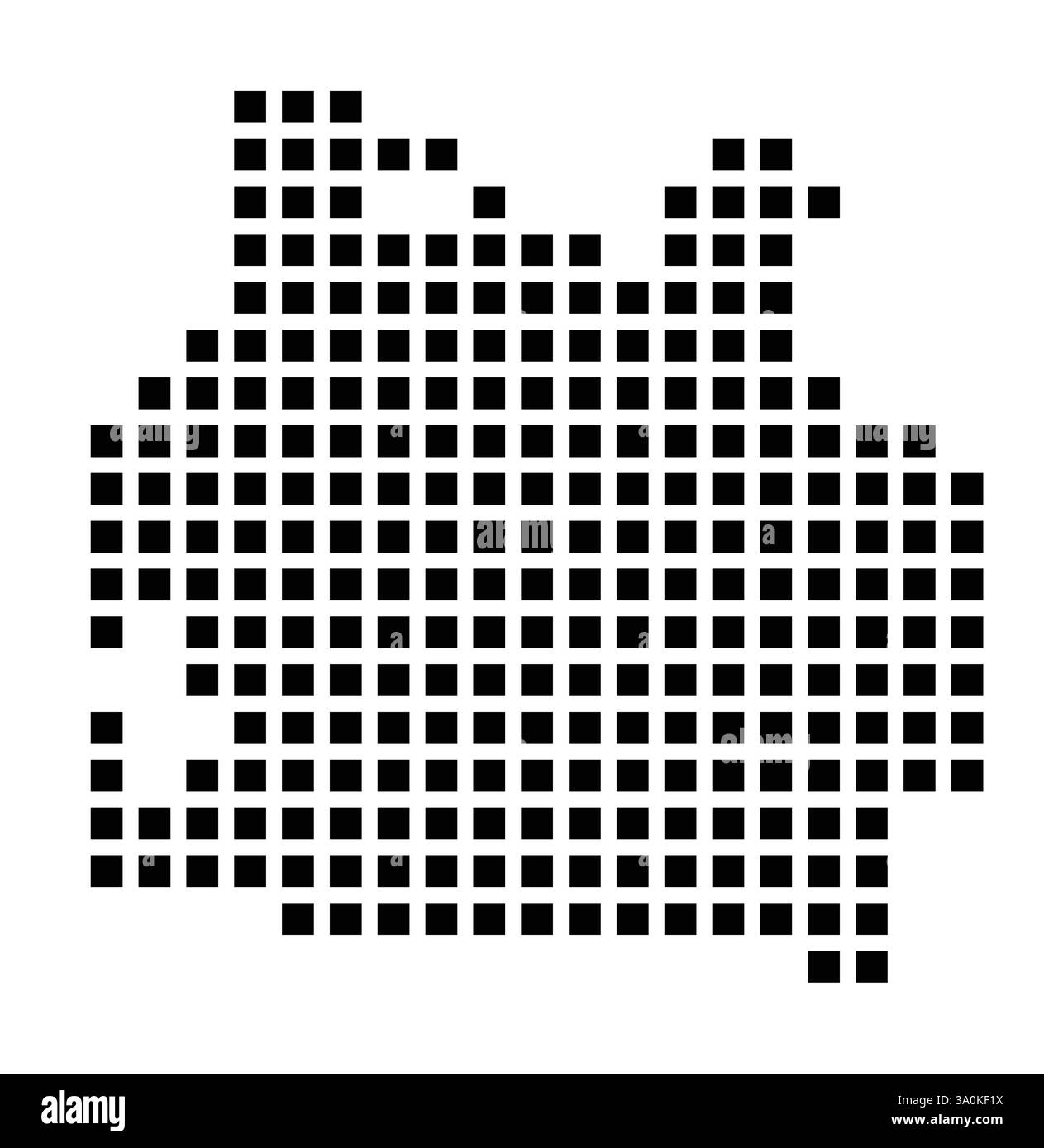 Symbol Map of the City Paramount (California) showing the city with a ...
