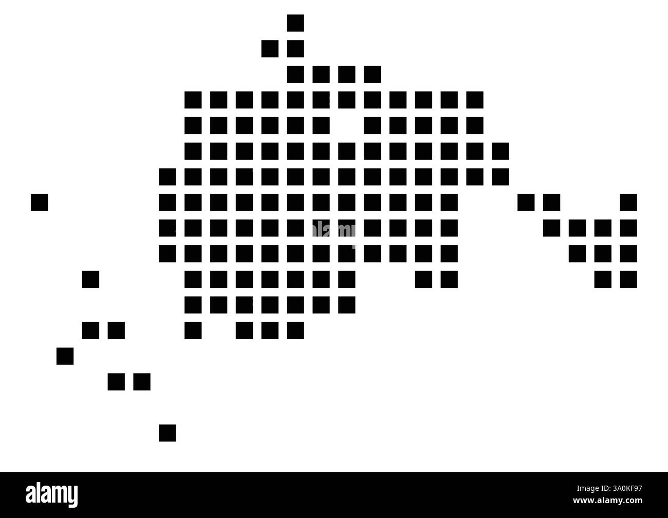 Symbol Map of the City Santa Rosa (California) showing the city with a ...