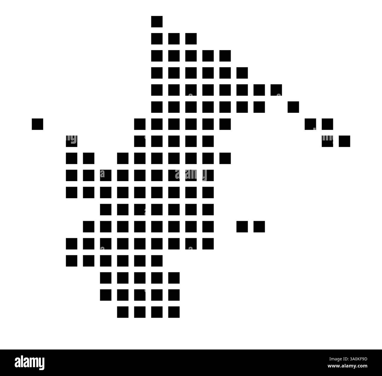 Symbol Map of the City Santa Maria (California) showing the city with a ...