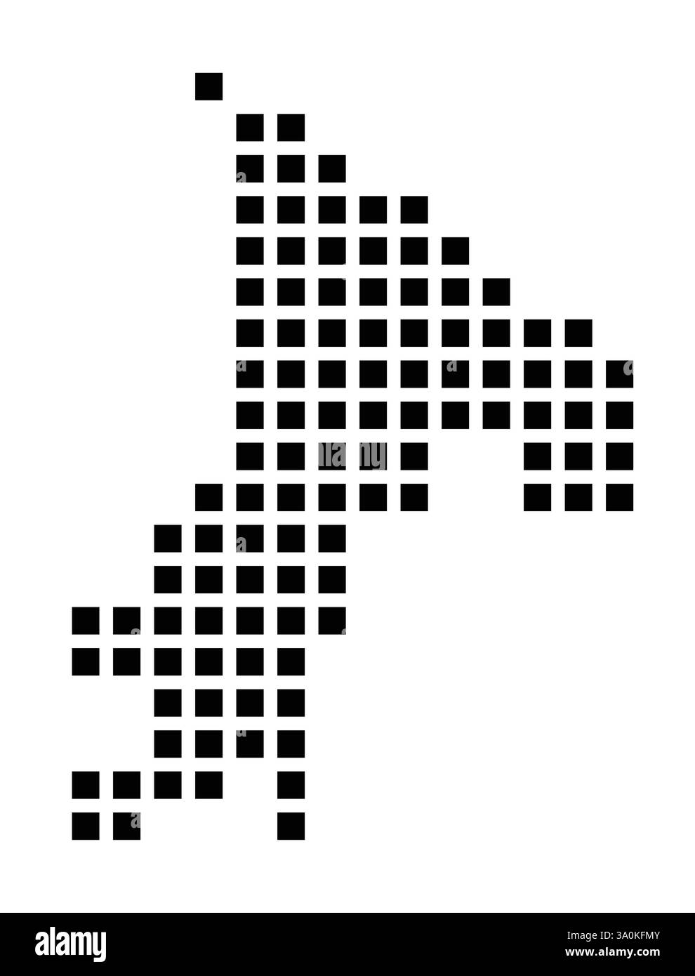 Symbol Map of the City Palm Desert (California) showing the city with a ...