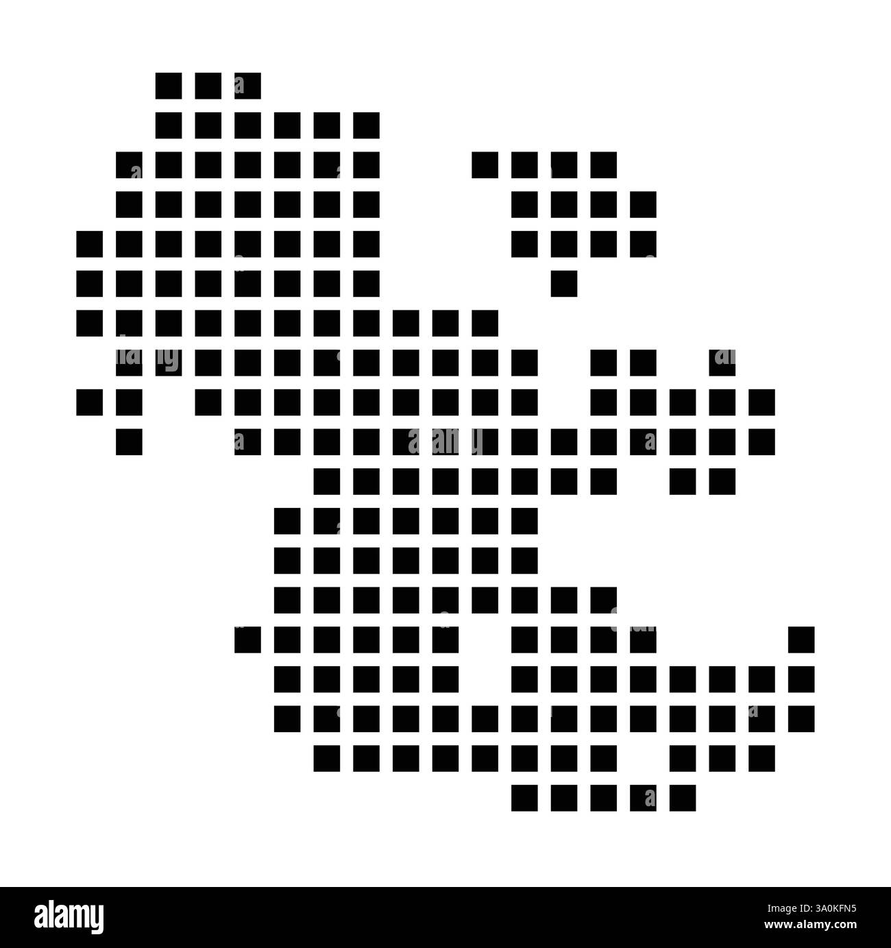 Symbol Map of the City Novato (California) showing the city with a ...