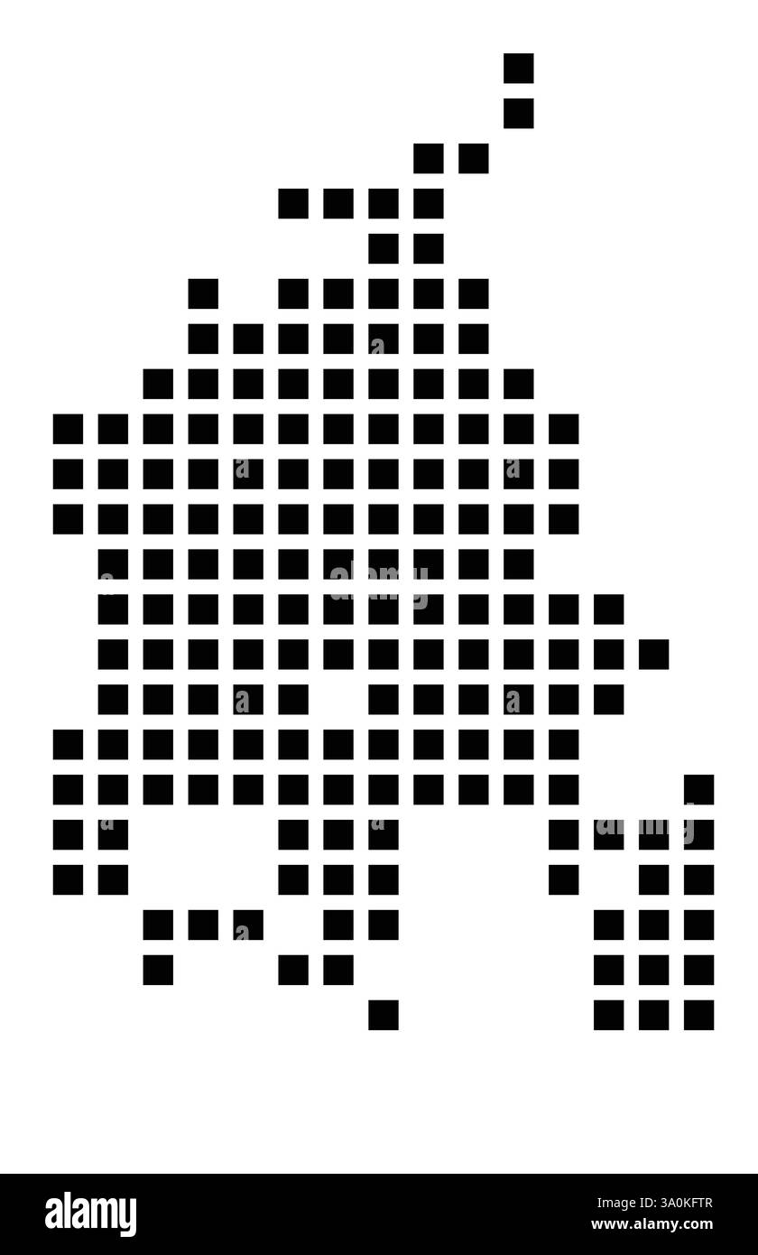 Symbol Map of the City Redding (California) showing the city with a ...