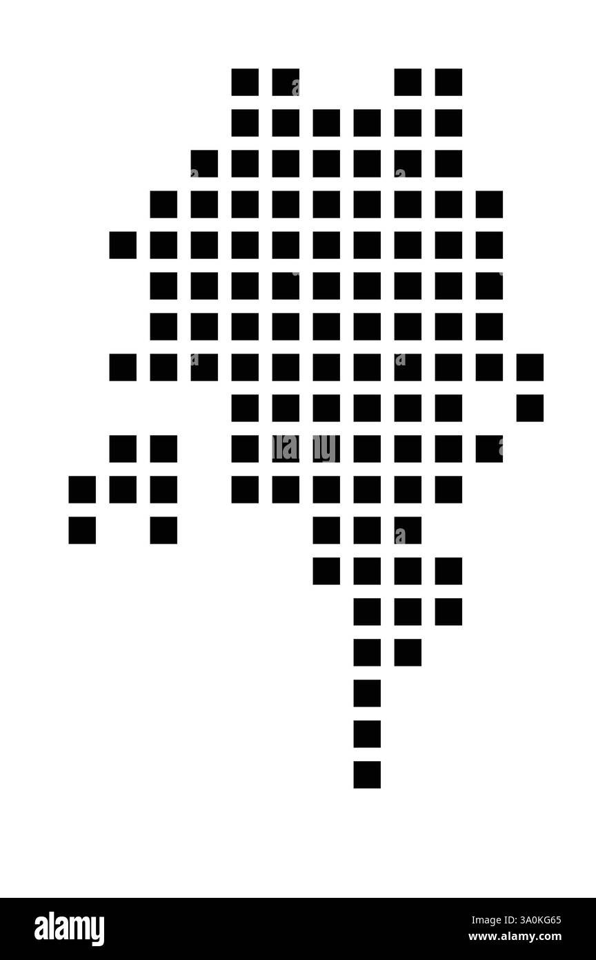 Symbol Map of the City Tulare (California) showing the city with a ...