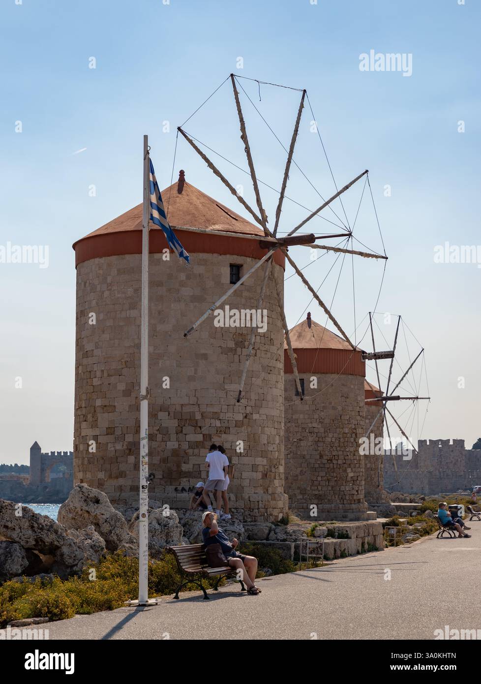 A picture of the Rhodes Windmills Stock Photo - Alamy