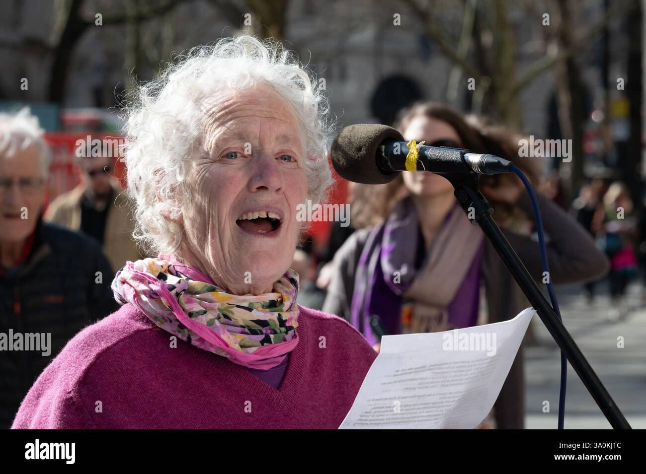 London, UK. 4 March, 2025. Ruth London, founder member of Fuel Poverty ...