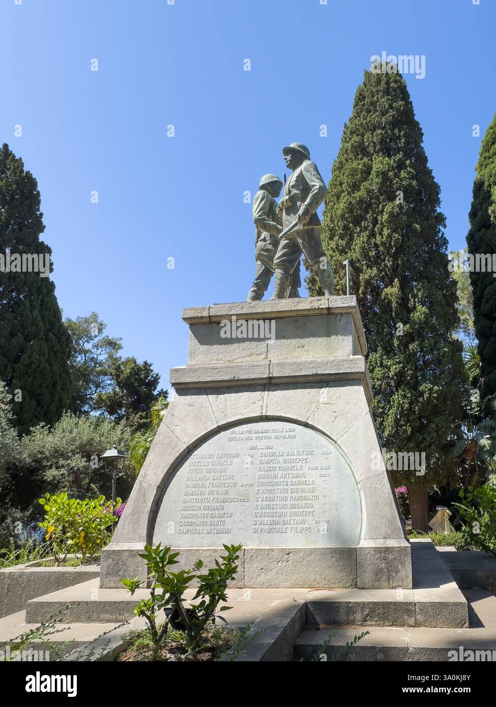 Taormina, Sicily, Italy - July 5, 2024: Public Garden downtown ...