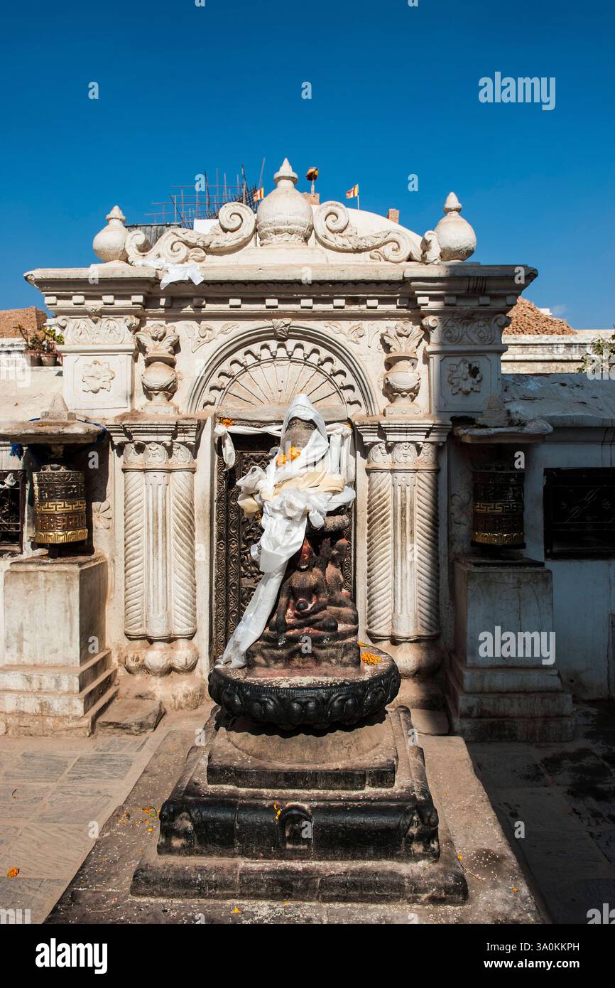 Nepal, Bouddhnath, local temple Stock Photo - Alamy