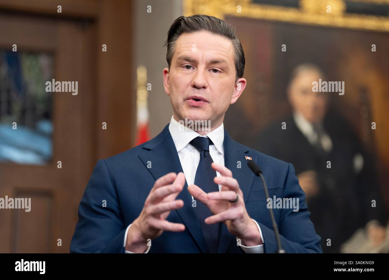 Ottawa, Canada. 04th Mar, 2025. Conservative leader Pierre Poilievre ...