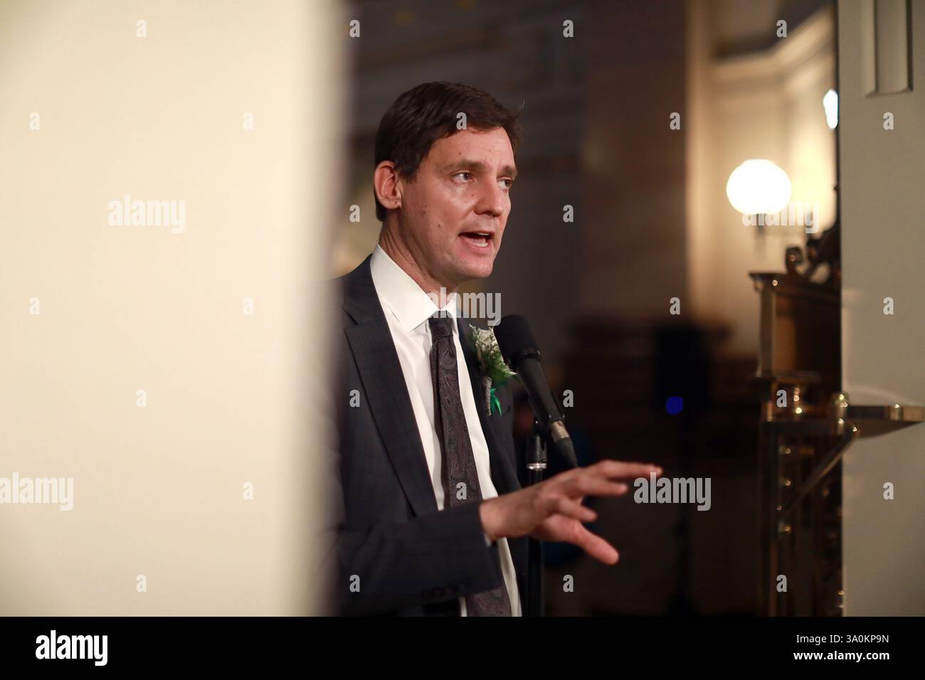 Victoria, Can. 13th Nov, 2024. B.C. Premier David Eby holds a press ...