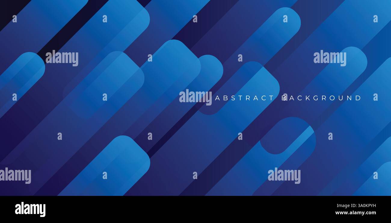 Abstract blue background with diagonal lines. Dynamic shapes composition. Vector illustration ...