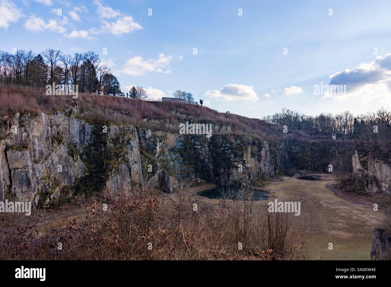 Mauthausen: Mauthausen concentration camp, rock quarry at the base of ...