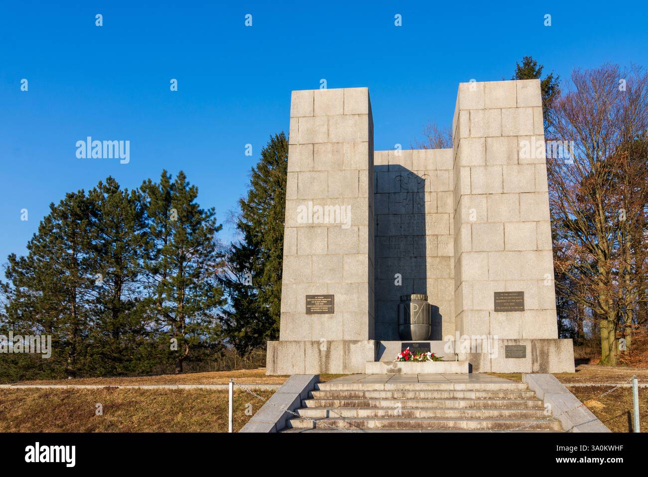 Mauthausen: Mauthausen concentration camp, Polish memorial in Donau ...