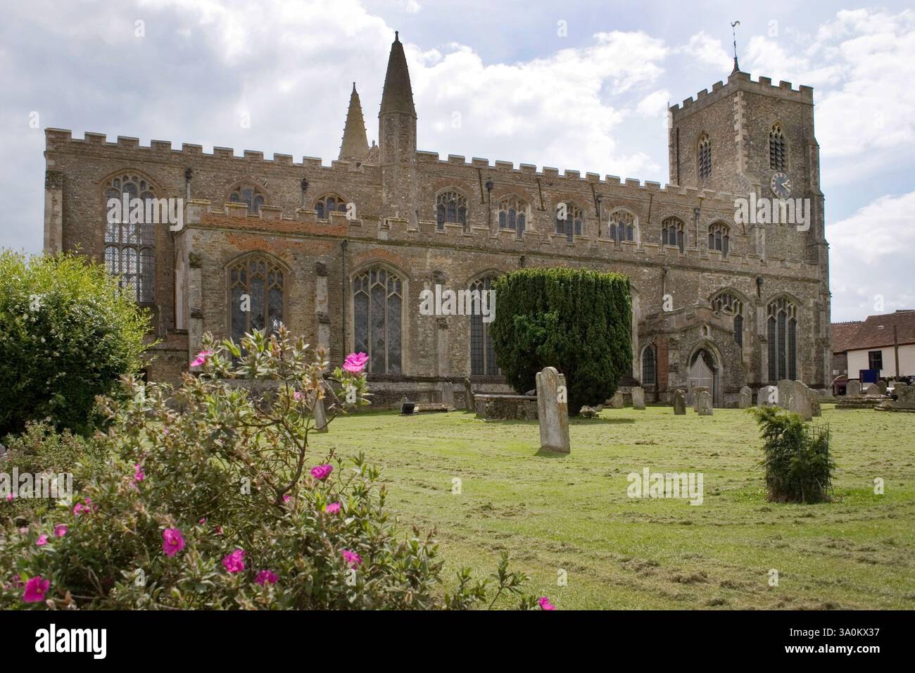 St. Peter & St. Paul 15th century church, Clare, Suffolk, England Stock ...